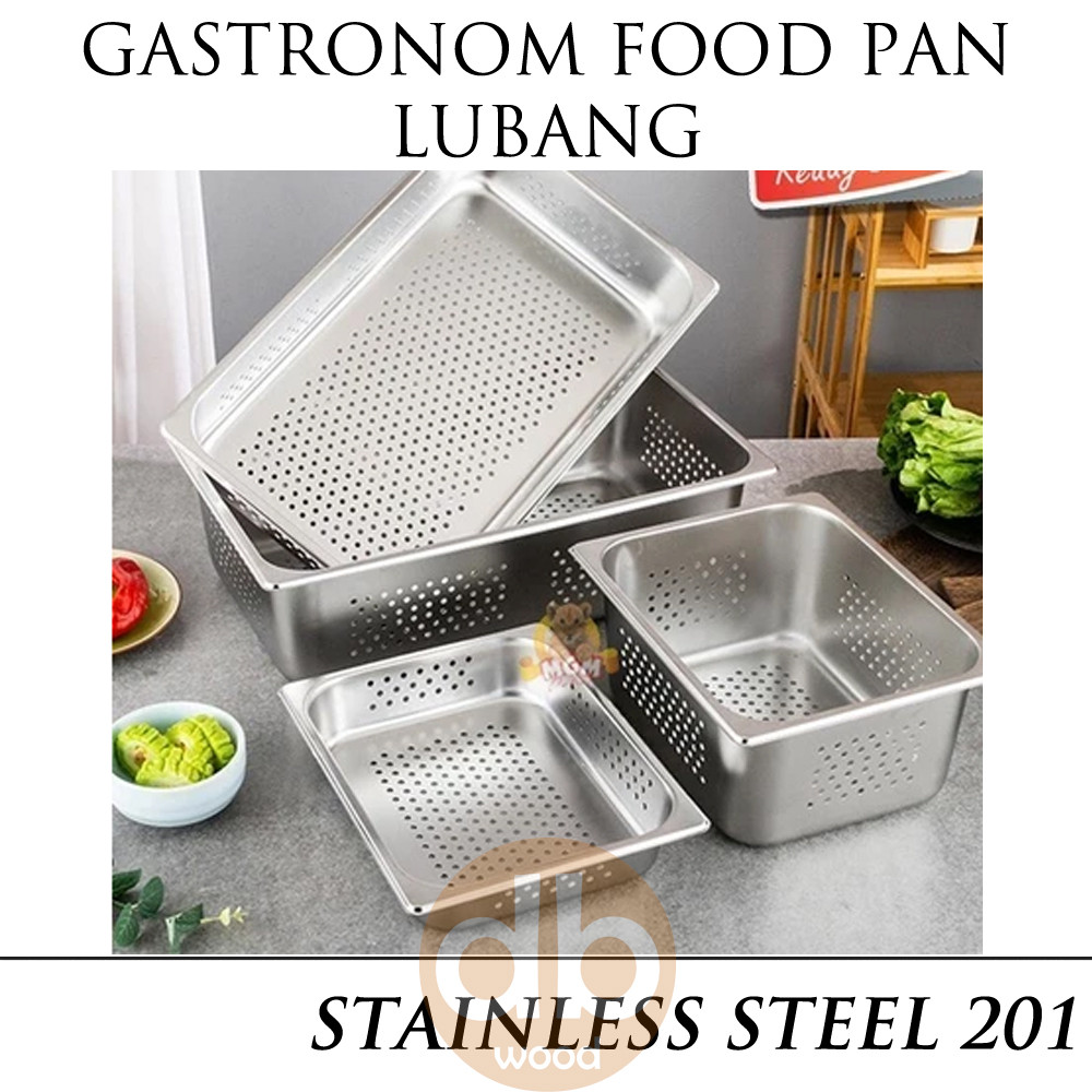 Jual Food pan Gastronom Stainless LUBANG 1/1x6.5 1/1x10 1/1x15 | Shopee Indonesia