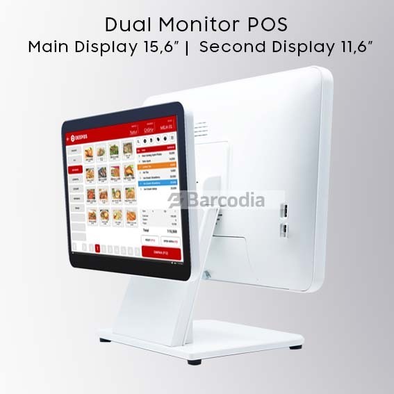 Jual Mesin kasir PC POS All in One Dual Monitor i5 Touchscreen Iware HB-8DW | Shopee Indonesia