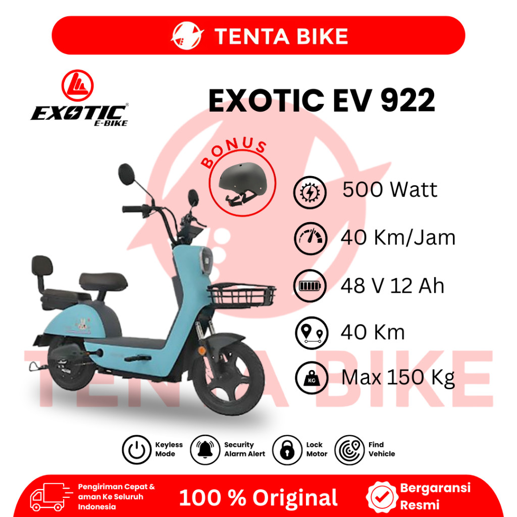 Jual Tenta Bike Sepeda Listrik Dewasa Exotic EV 922 Bergaransi Resmi ...
