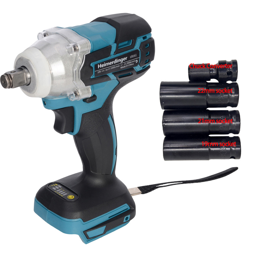 Jual Electric Rechargeable Brushless Impact Wrench Cordless body with ...