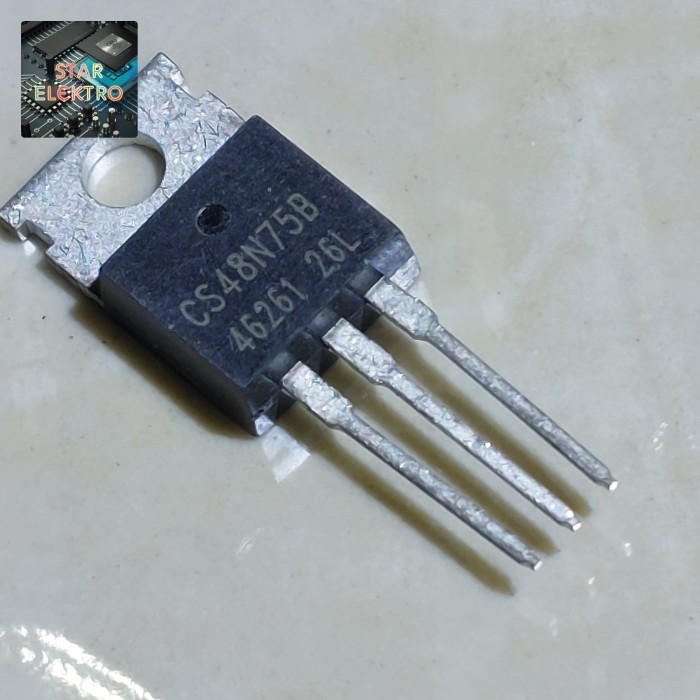 Jual CS48N75B To-220 CS48N75 B CS 48N75B Mosfet N-Channel 68A 75V Power ...