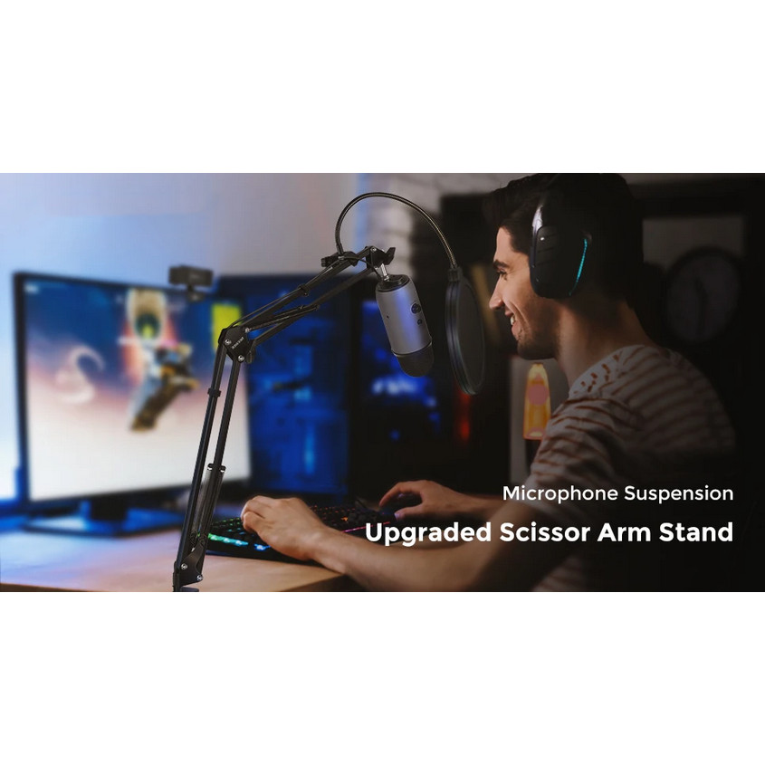 Jual TaffSTUDIO Arm Stand Suspensi Mikrofon Scissor Lazypod Aluminium ...