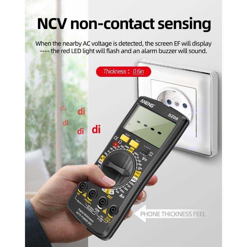 Jual NEW ORIGINAL ANENG Digital Multimeter Voltage Tester - SZ08 ...