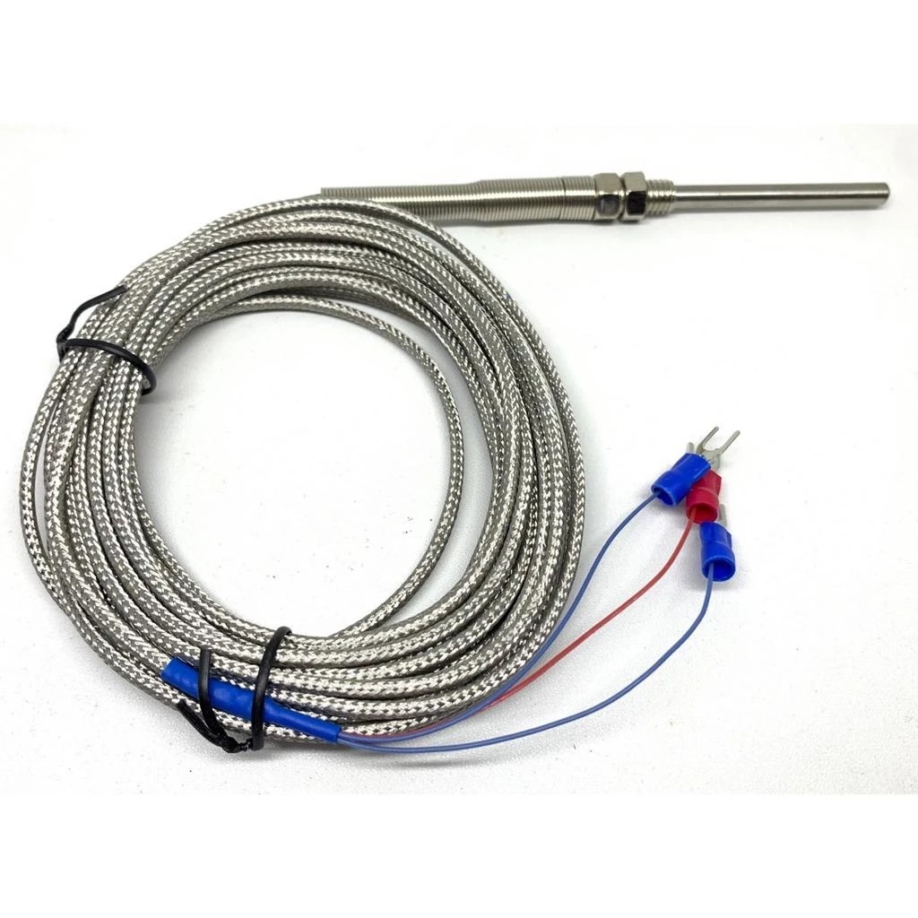 Jual Temperature Probe PT100 RTD Sensor Cable M8 2M 50/100mm 3wires 0 ...