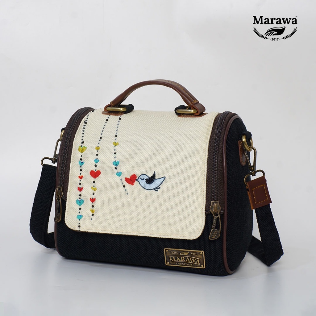 Jual MARAWA Frio - Lamore Tas Selempang Wanita Etnik Handmade Hitam ...