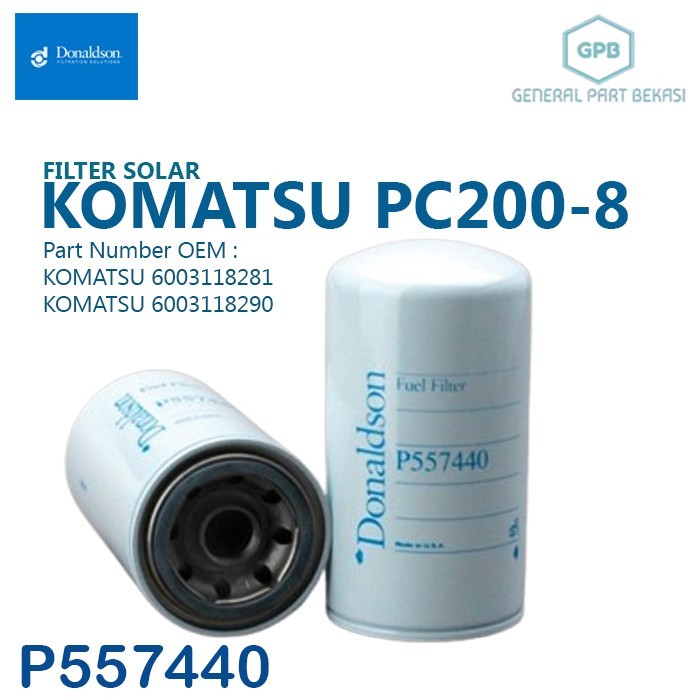 Jual Filter Solar Komatsu PC200-8 PC-200 -8 Donaldson P557440 | Shopee ...