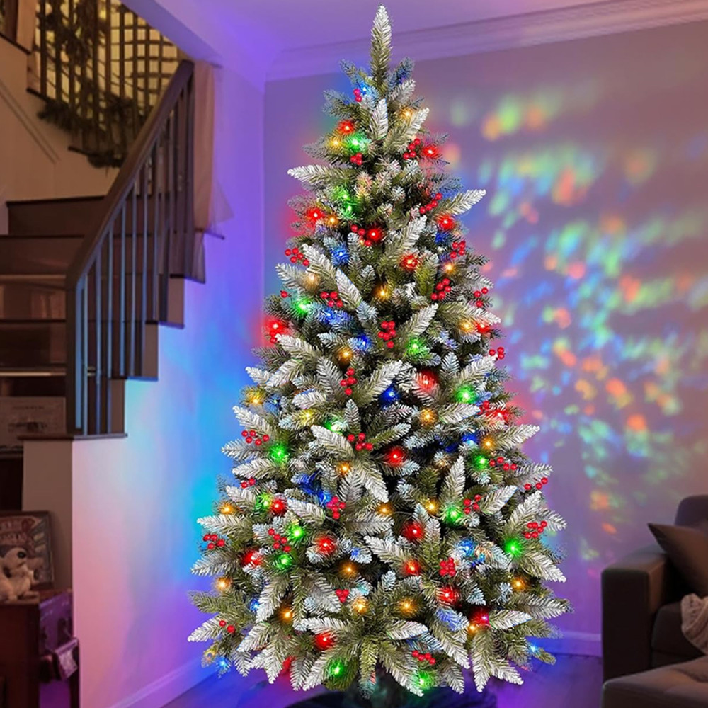 Jual Pohon Natal Beri 4/5/6/7 kaki dengan kon belalang merah dengan ...