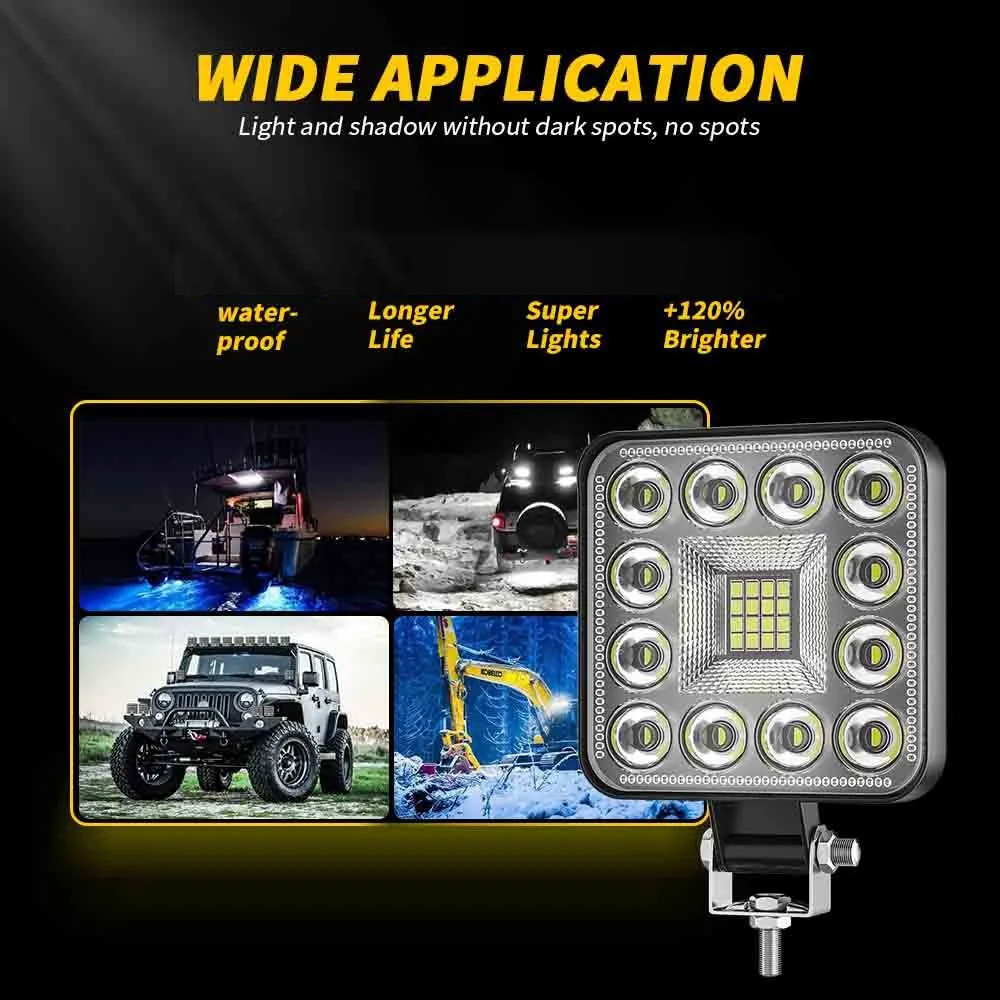 Jual Digap Lampu Sorot Tembak Mobil LED Floodlight Cool White 6500K IP67 96W - D28 | Shopee ...