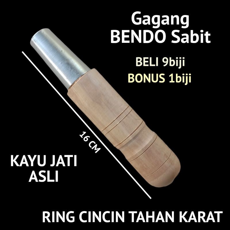 Jual ( Beli 9 Bonus 1) Gagang BENDO Sabit kayu Jati Ring cincin tahan ...