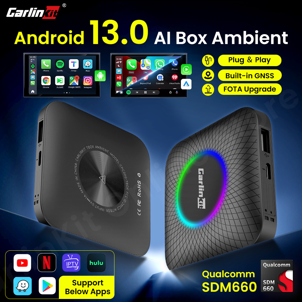 Jual Carlinkit SDM660 Tv Box Android 13 Qualcomm 8 Core Android Auto CarPlay Wireless Adapter ...