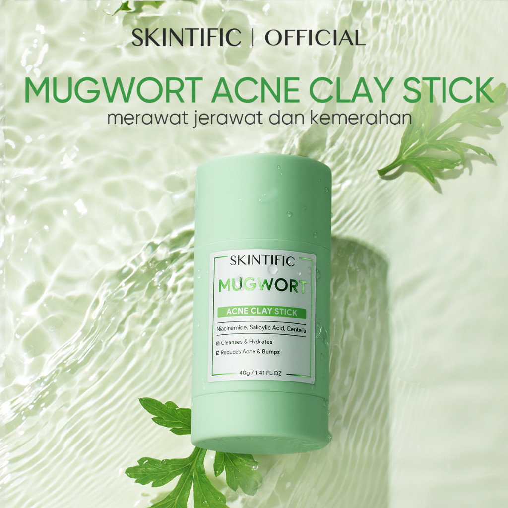 Jual [SKINTIFIC AUTHORIZED] SKINTIFIC - Mugwort Acne Clay Stick Acne ...