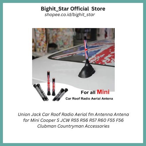 Jual Union Jack Car Roof Radio Aerial fm Antenna Antena for Mini Cooper ...