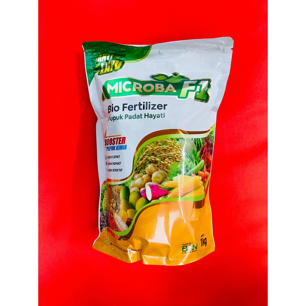 Jual pupuk padat hayati bio fertilizer MICROBA F1 isi 1KG menetralisir ...