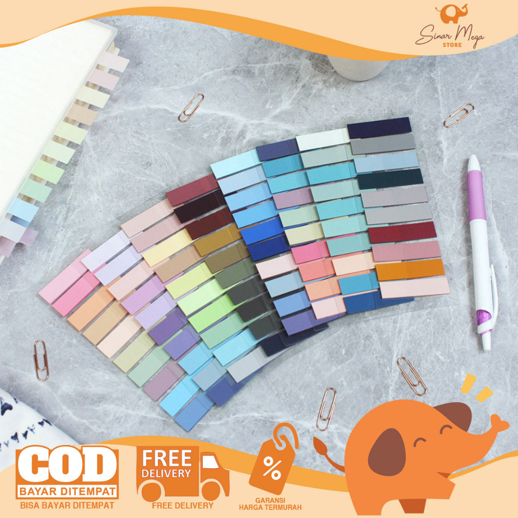Jual Panmomo 10 Colorful Index Page Markers / Pembatas Penanda Buku ...
