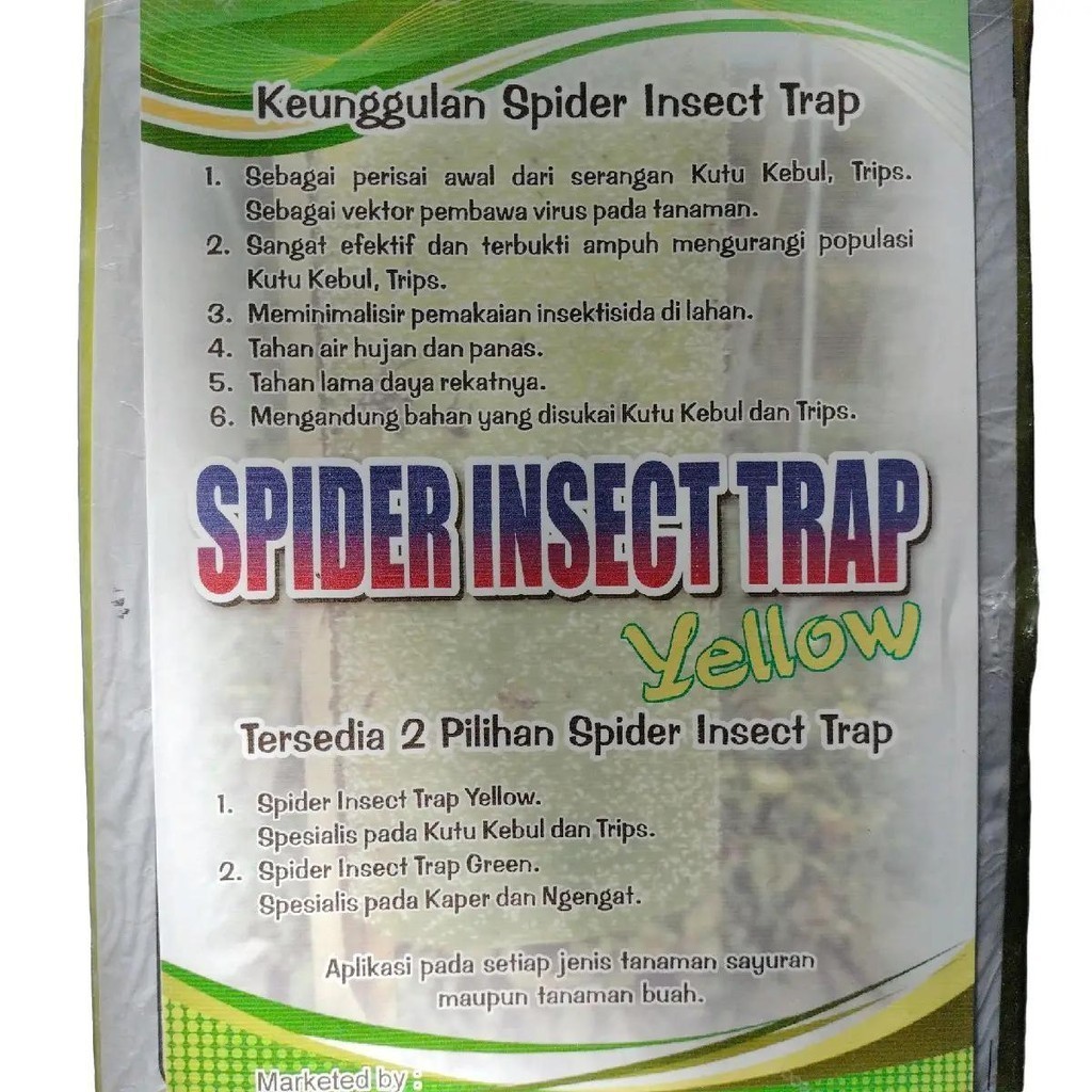 Jual Spider Trap Kuning 20 Lembar Perangkap Hama Kutu Kebul dan Trips ...