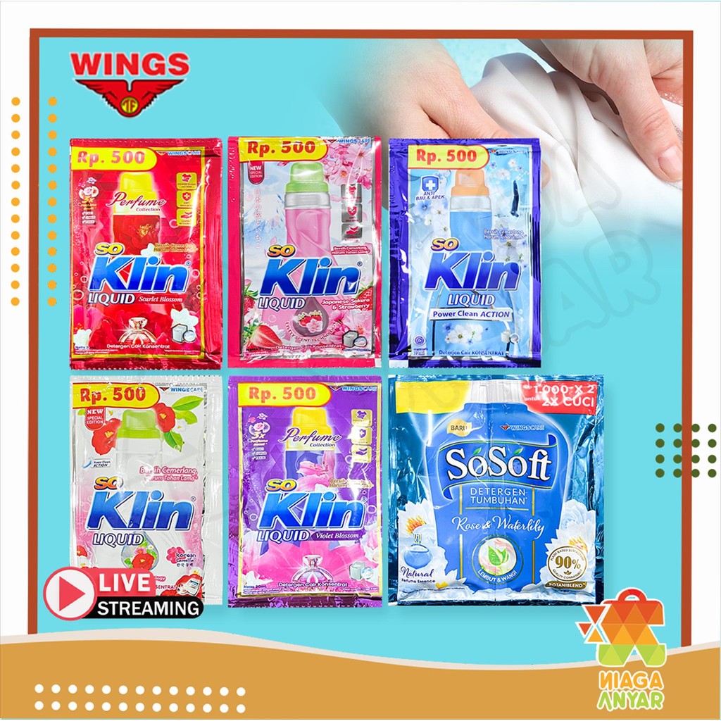 Jual NA SoKlin SoSoft Liquid Cair Sachet Detergen Cair / So Klin So ...