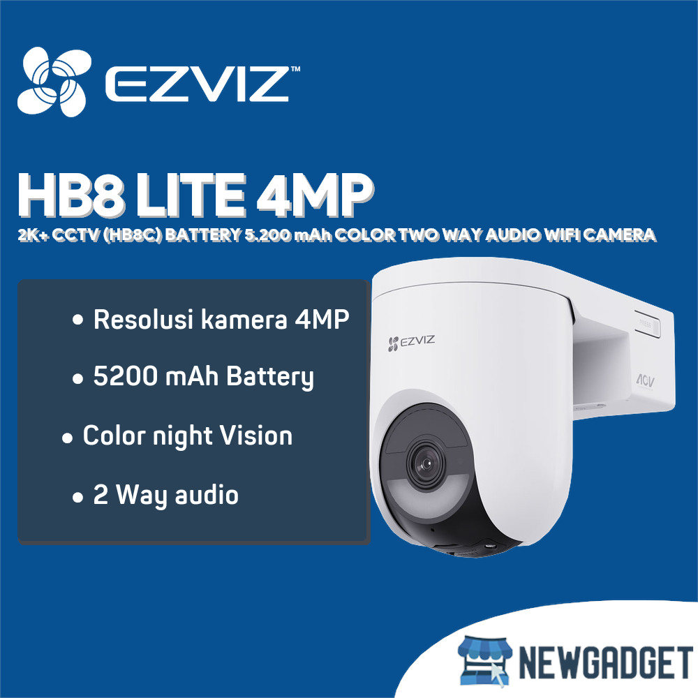 Jual EZVIZ HB8 LITE 4MP 2K+ CCTV OUTDOOR BATTERY 5.200 MAH COLOR TWO ...