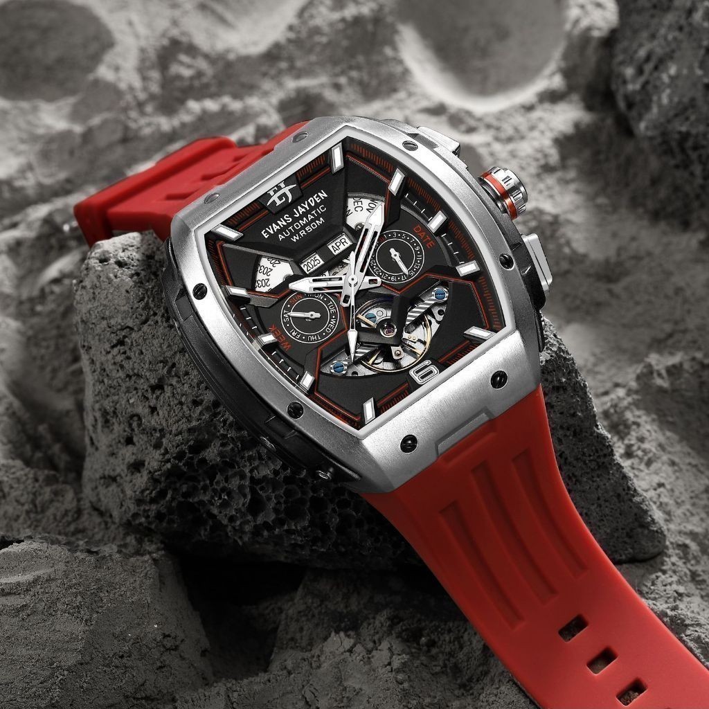 Jual Evans Jayden Jam Tangan Pria 9620 Rubber Automatic Movement ...