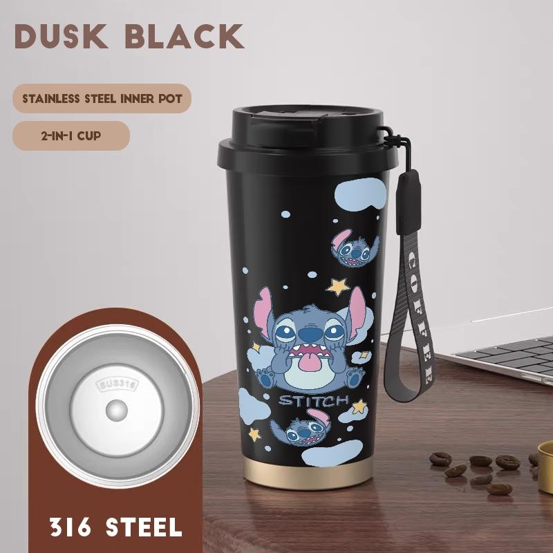 Jual Tumbler Stitch Termos Kopi CUP 500 ML Termos Stainless Steel Straw ...