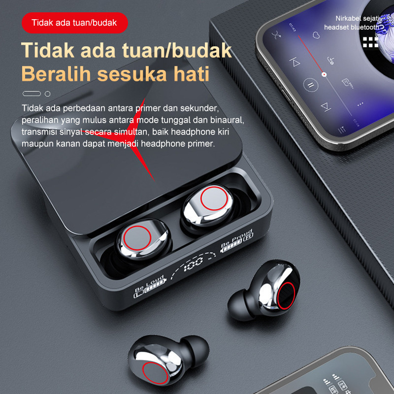 Jual V5.3 TWS M90 Pro Earphones Wireless Bluetooth M90 HIFI Sports ...