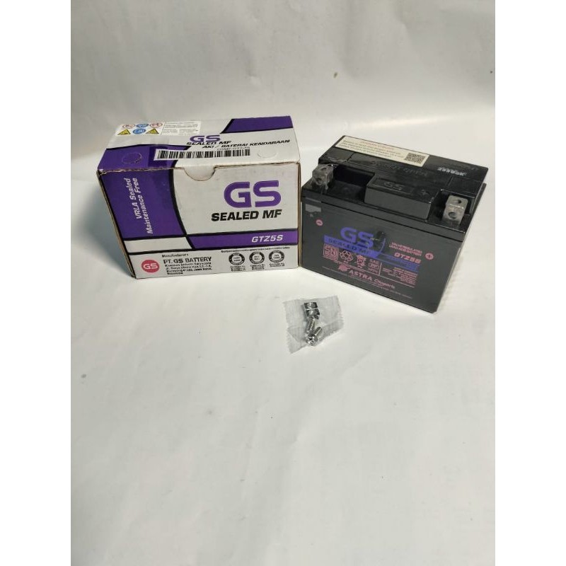 Jual Aki motor GTZ5S aki GS SEALED MF 5A 12V aki motor full kering | Shopee Indonesia