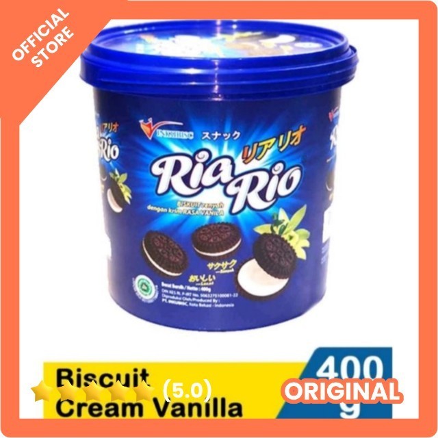 Jual RIA RIO BISKUIT CREAM Vanilla biscuit jar ember toples oreo ...