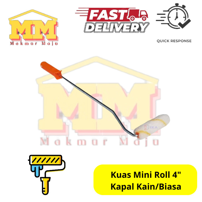 Jual Kuas Mini Roll Cat 4 Inch Kapal Kain/Biasa | Shopee Indonesia