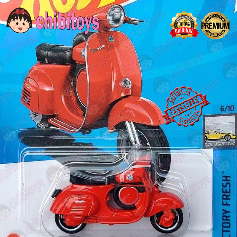 Jual Hot Wheels Vespa 90 SS Super Sprint 1966 Merah 2024 Classic Motorcycle Diecast Mattel ...