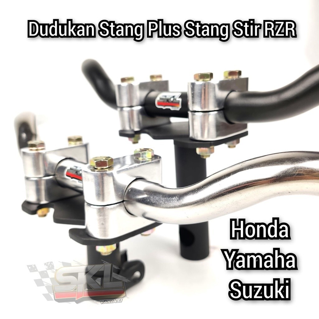 Jual PAKET STANG RZR PLUS DUDUKAN STANG RACING ROAD RACE UNIVERSAL ...