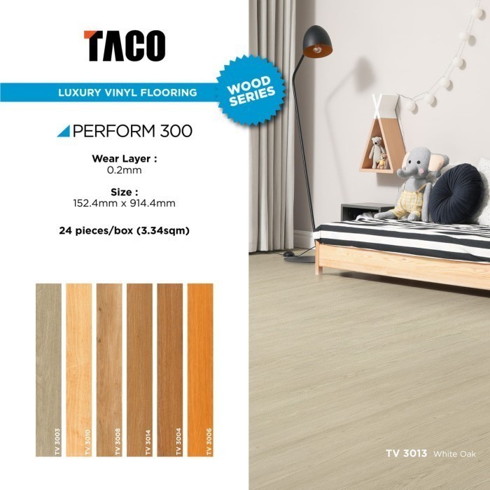 Jual TACO Vinyl Lantai 3mm - Vinyl Plank TACO Tebal 3mm | Shopee Indonesia