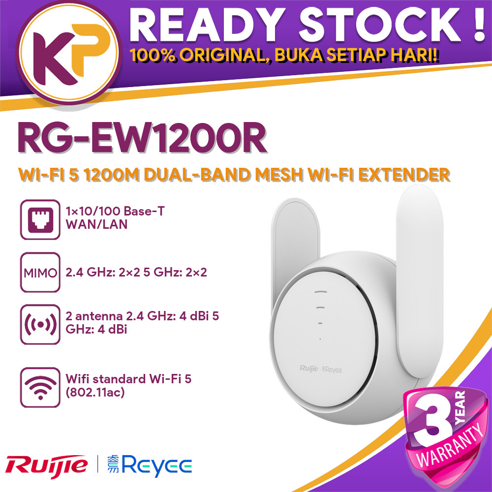 Jual RUIJIE REYEE RG-EW1200R WI-FI 5 1200M DUAL-BAND MESH WI-FI ...