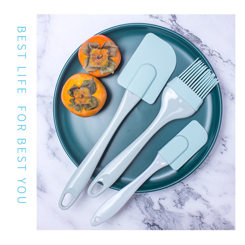 Jual Ready SPATULA SILICON SET SCRAPER KUAS KUE | SPATULA SET KUE ...