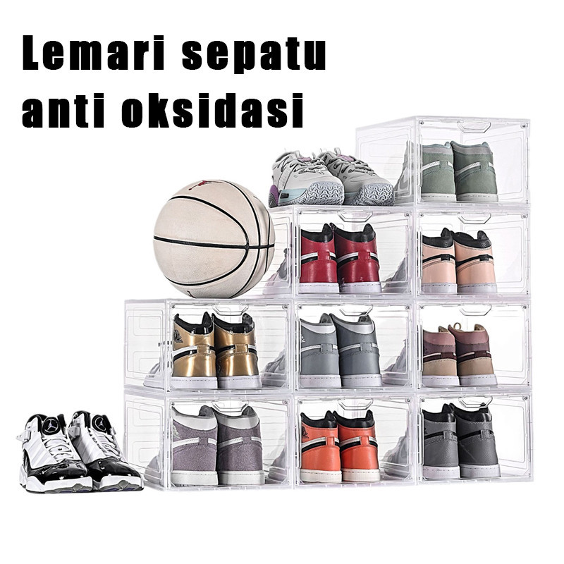 Jual Kotak Sepatu Transparan Acrylic Box Shoes Box Premium Stackable ...
