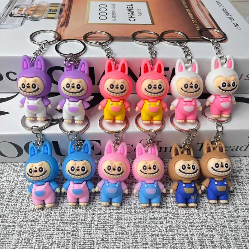 Jual Gantungan Kunci Labubu Ganci Labubu keychain rubber import ...