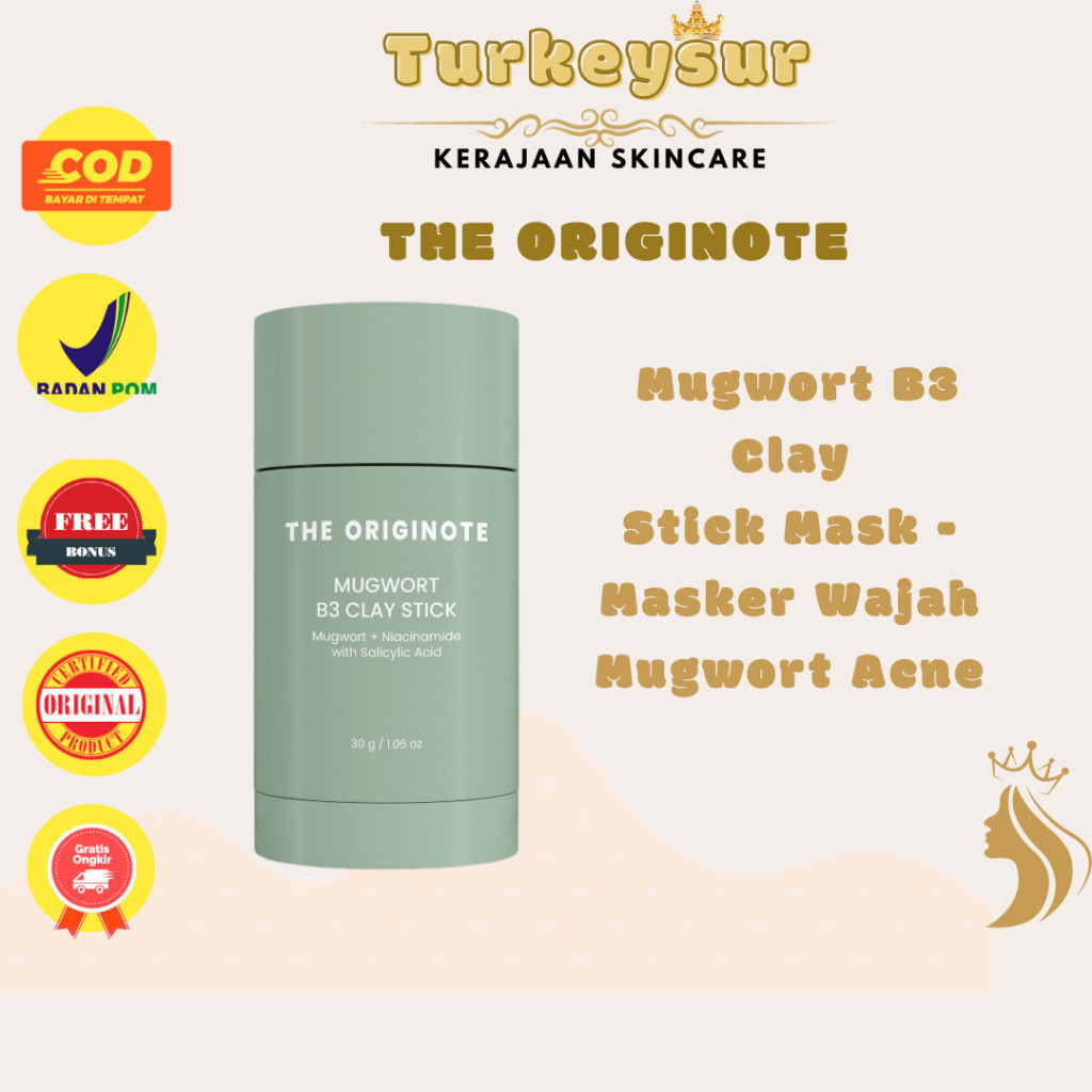 Jual The Originote Mugwort B3 Clay Stick Mask - Masker Wajah Mugwort Acne Menenangkan dan ...