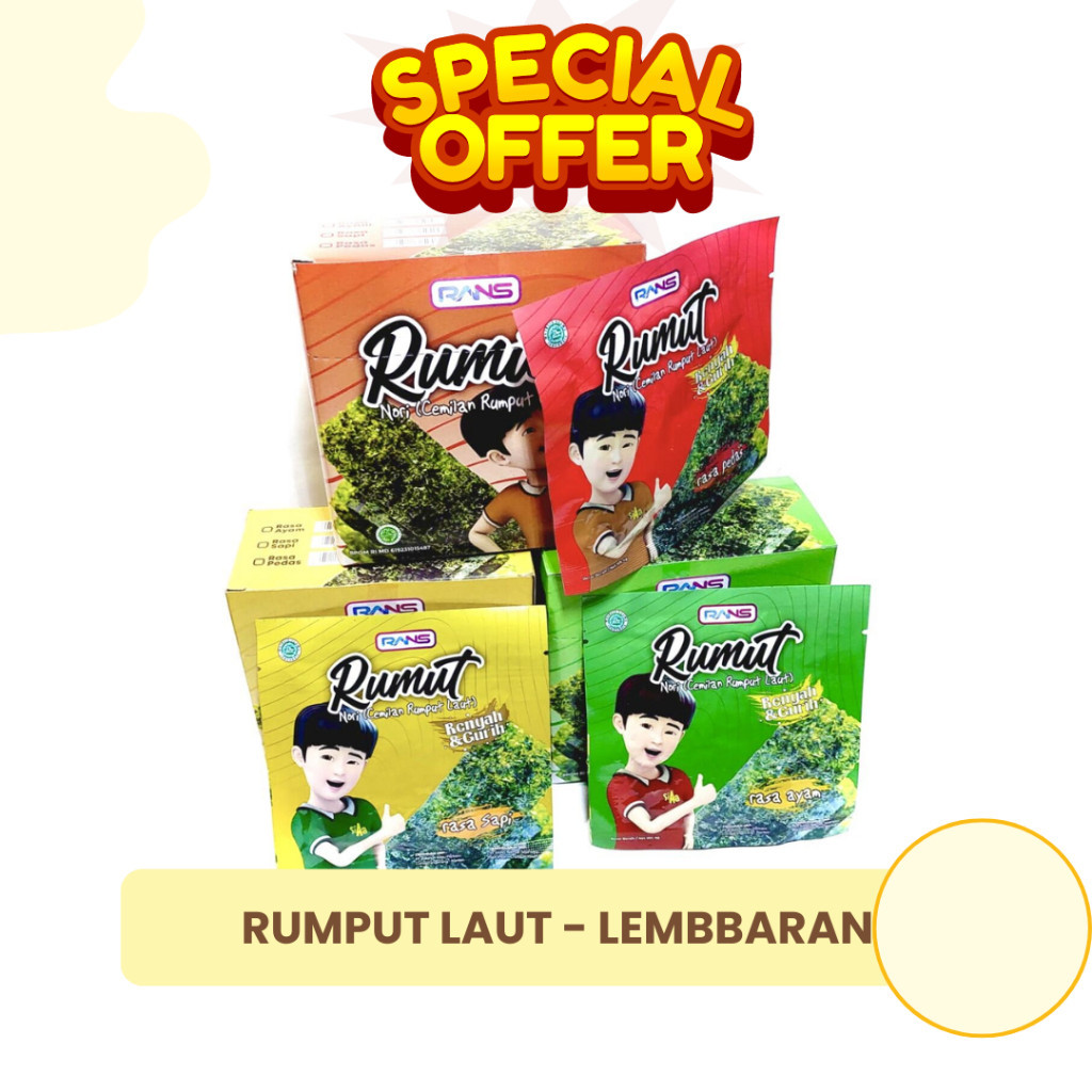 Jual (ECER) - RANS RUMUT Nori Cemilan Nori Rumput Laut RANS Seaweed ...