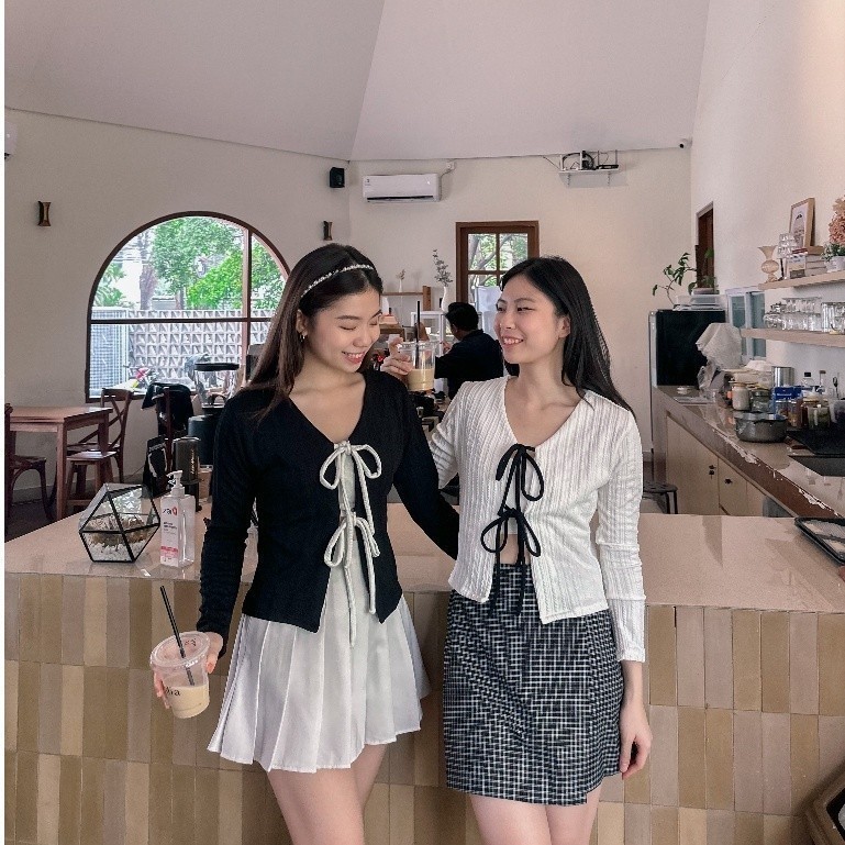 Jual Vexios - ZJD Cardigan Wanita SWEET BERRY / CARDIGAN COQUETTE AESTHETIC PITA TALI IKAT ...