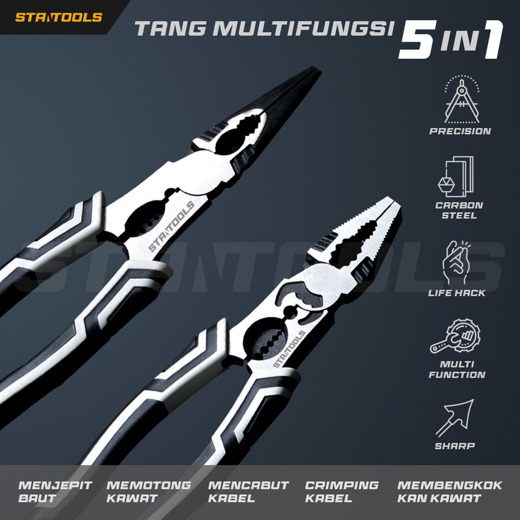 Jual Tang 5 in 1 Multifungsi - Tang Lancip - Tang Crimping Kabel ...