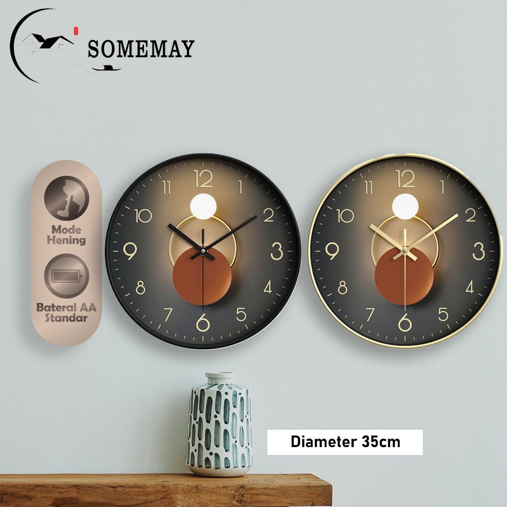 Jual SOMEMAY Jam Dinding Besar 35cm M56/ Jam dinding aesthetic / Jam ...
