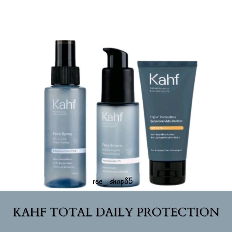 Jual KAHF Total Daily Protection Set Bundling | Kahf Paket Lengkap Pria | Skincare Pria | Shopee ...