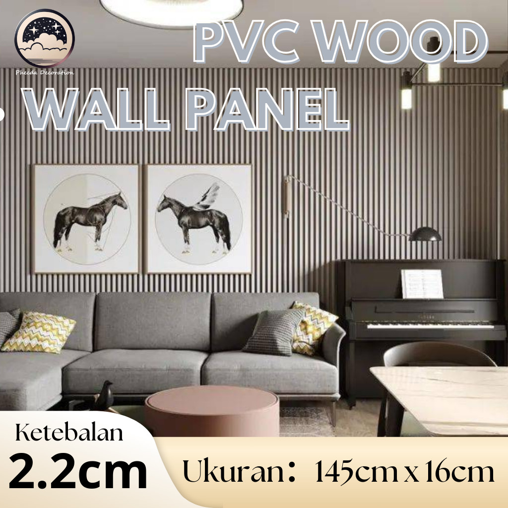 Jual （16cm x 1.45M）Wood WPC Wall panel Dekorasi Dinding Anti Rayap Dan ...