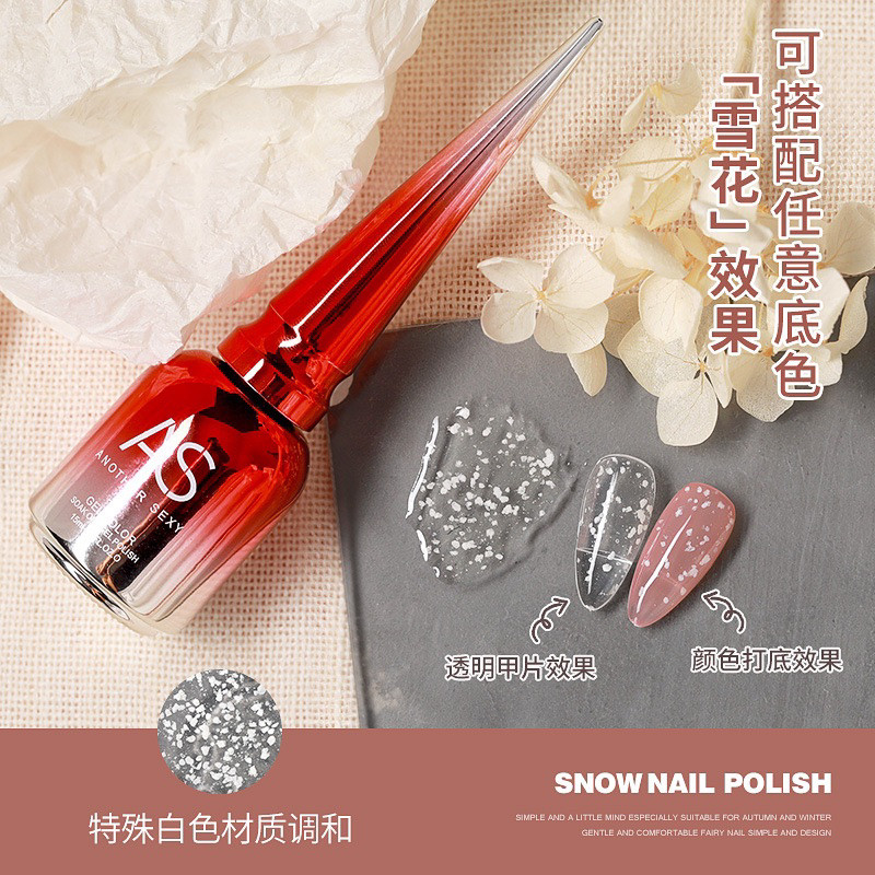 Jual AS MXSI SNOW FLAKES TOP COAT FOR NAIL GEL POLISH KUTEK GEL 15ML ...