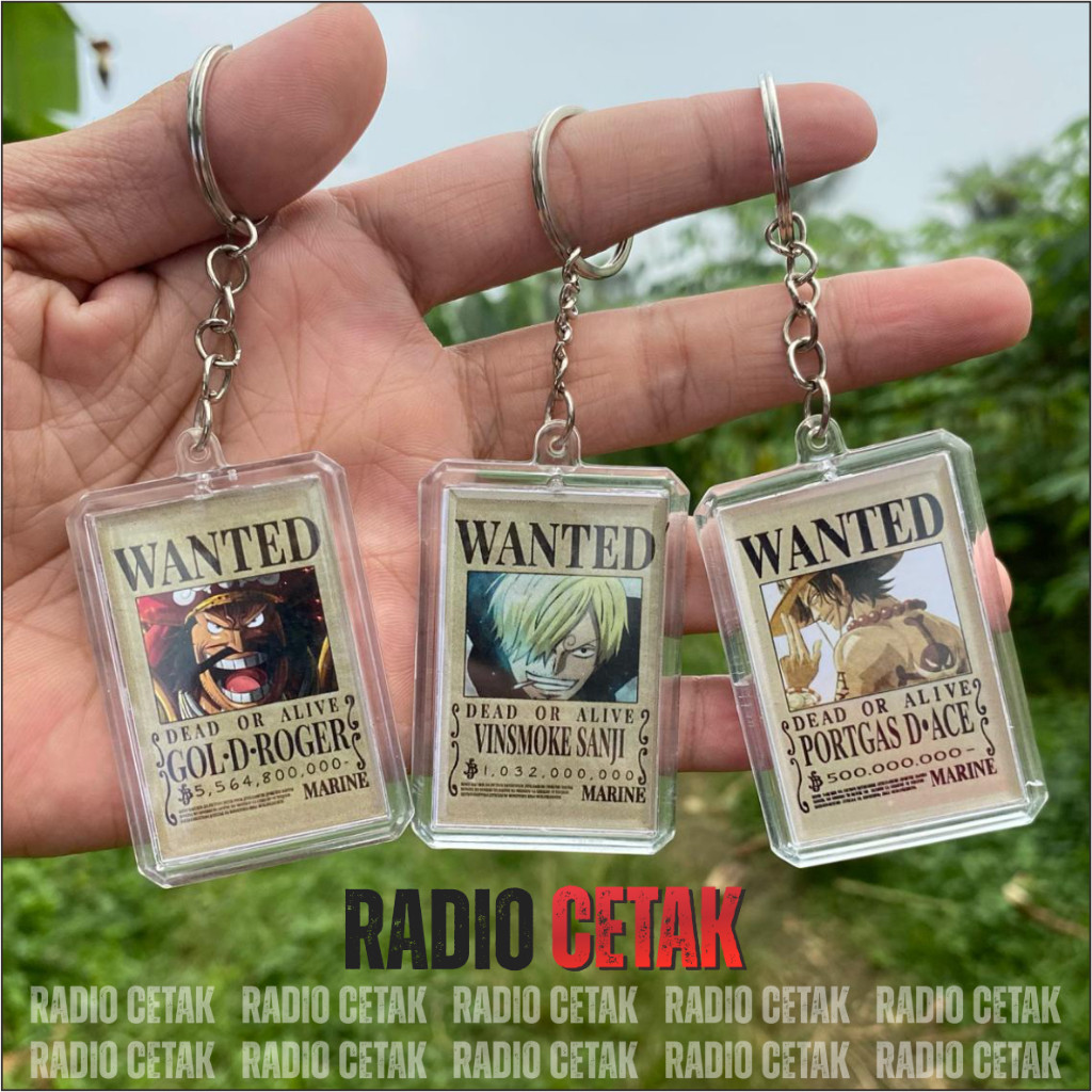 Jual PROMOGantungan Kunci Insert Paper Akrilik BOUNTY One Piece Wanted ...