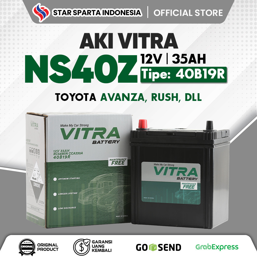 Jual Vitra - Aki NS40Z 12V 35Ah untuk Toyota Avanza, Rush | Shopee Indonesia