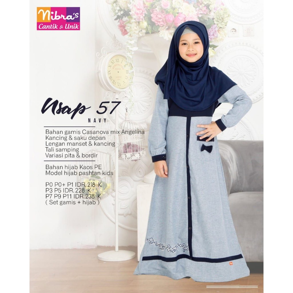 Jual Gamis Anak Model Sehari Hari Nsap 057 by Nibras | Shopee Indonesia