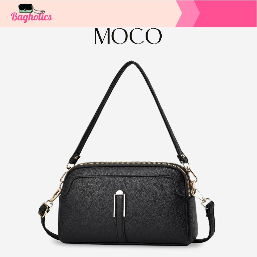 Jual MOCO Fashion Sling Bag Wanita Shoulder Bag Kuliah Pink Kulit Halus A026P | Shopee Indonesia