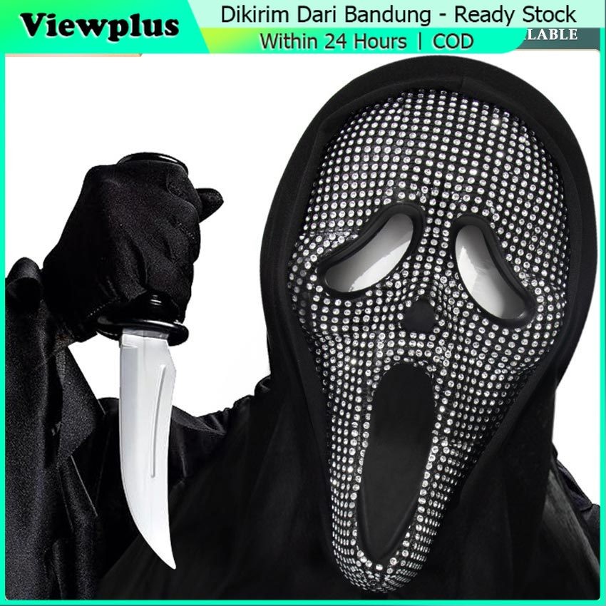 Jual Topeng Seram Halloween Scream Cosplay Scary Mask Pesta Topeng ...