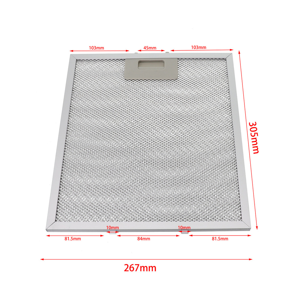 Jual 305X267X9mm Cooker Hood Filters Stainless Steel Metal Mesh ...