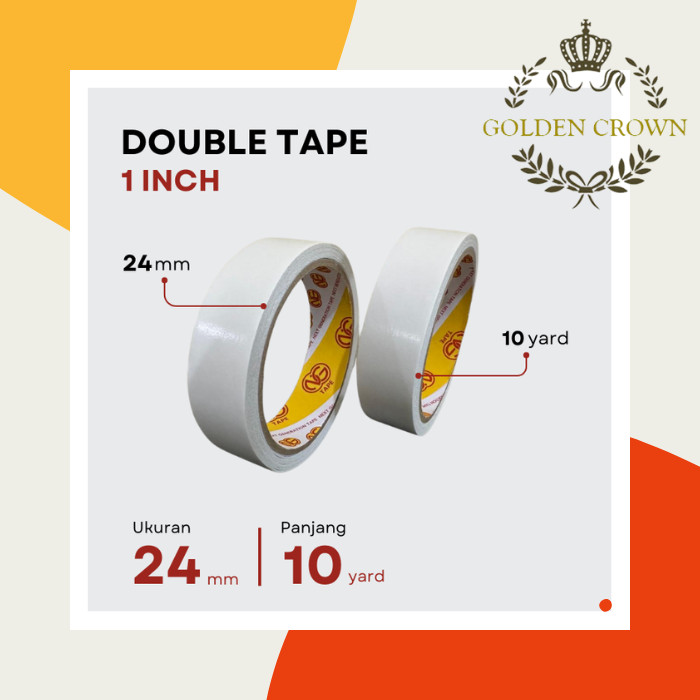 Jual DOUBLE TAPE DOBEL TIP 1 INCH 24 MM x 10 Y TAPE | Shopee Indonesia