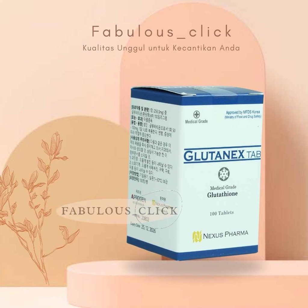 Jual Glutanex Tab Korea Glutathione Original Box | Shopee Indonesia